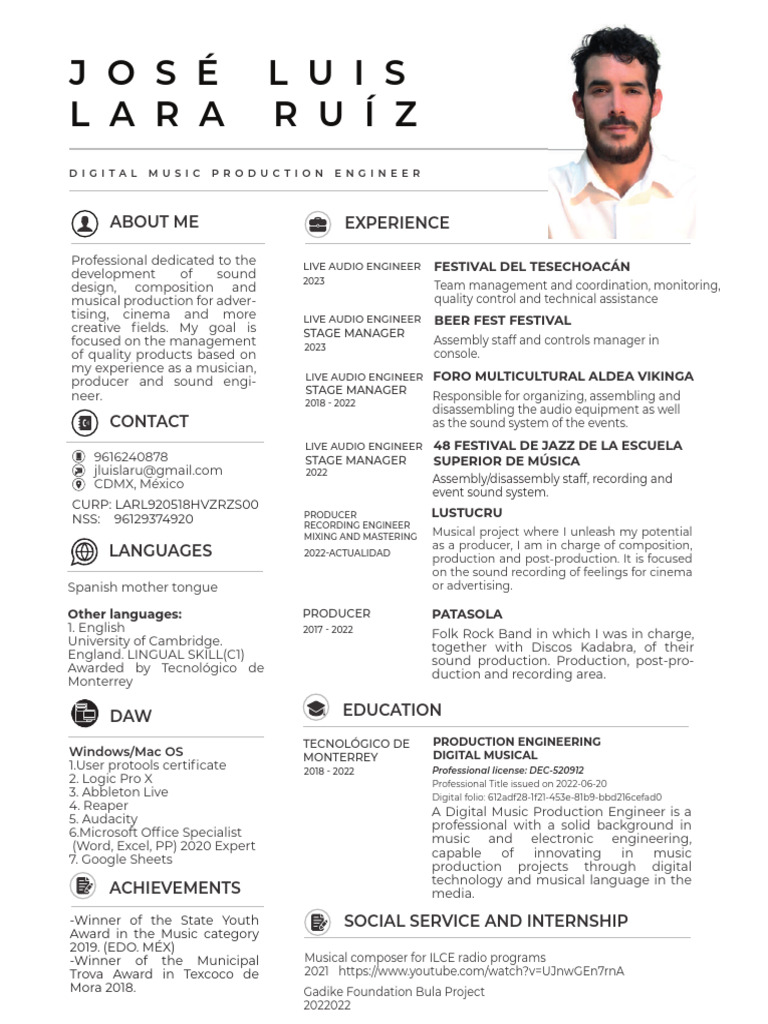 CV JOSE LUIS LARA 2024 EN_compressed | PDF | Software | Computing