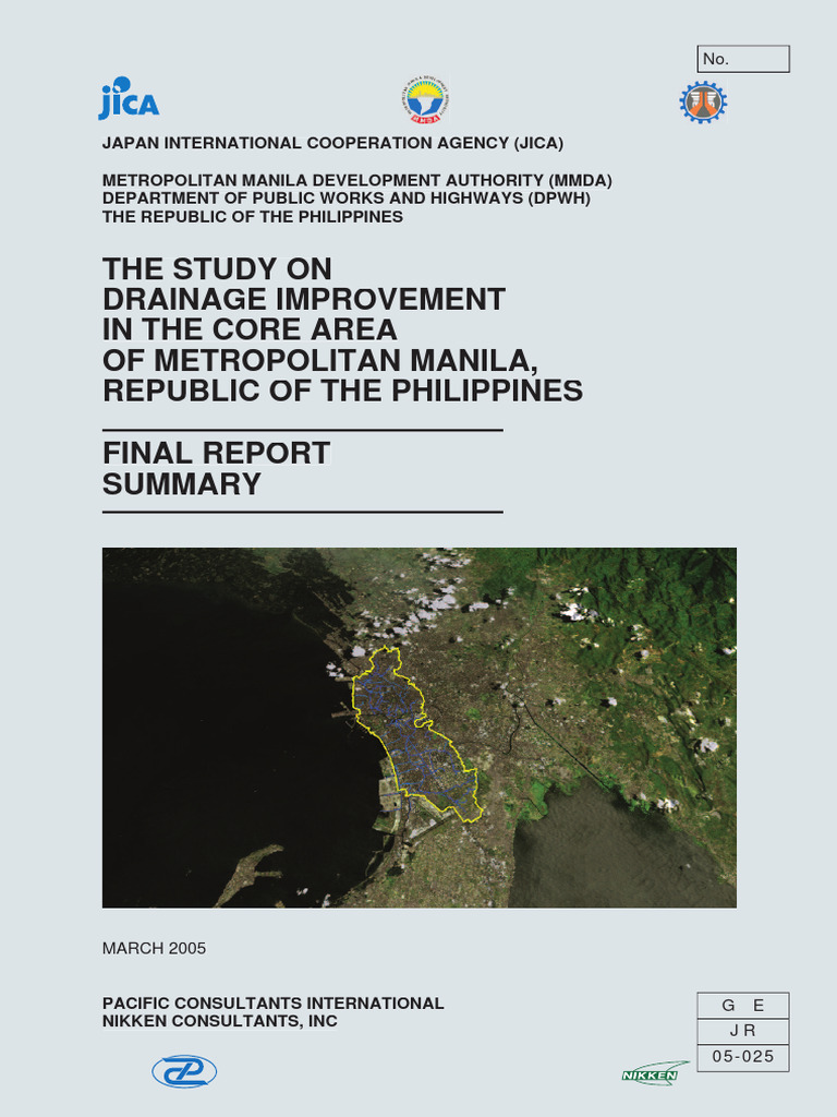 Manila Drainage Improvement Study Summary | PDF | Flood | Metro Manila