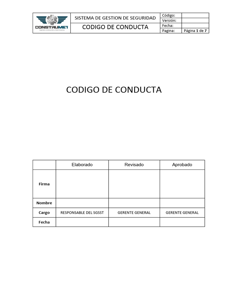 Codigo de Conducta | PDF | Business | Violación