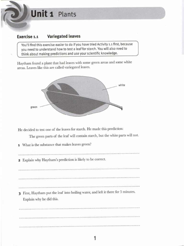 Cambridge Science Y9 Workbook+Worksheet Unit 1-2 Student | PDF | Flowers | Coral Reef