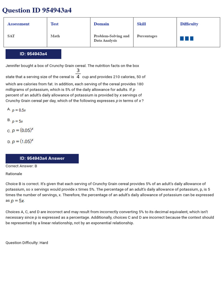 SAT Suite Question Bank | PDF | Sat | Prices
