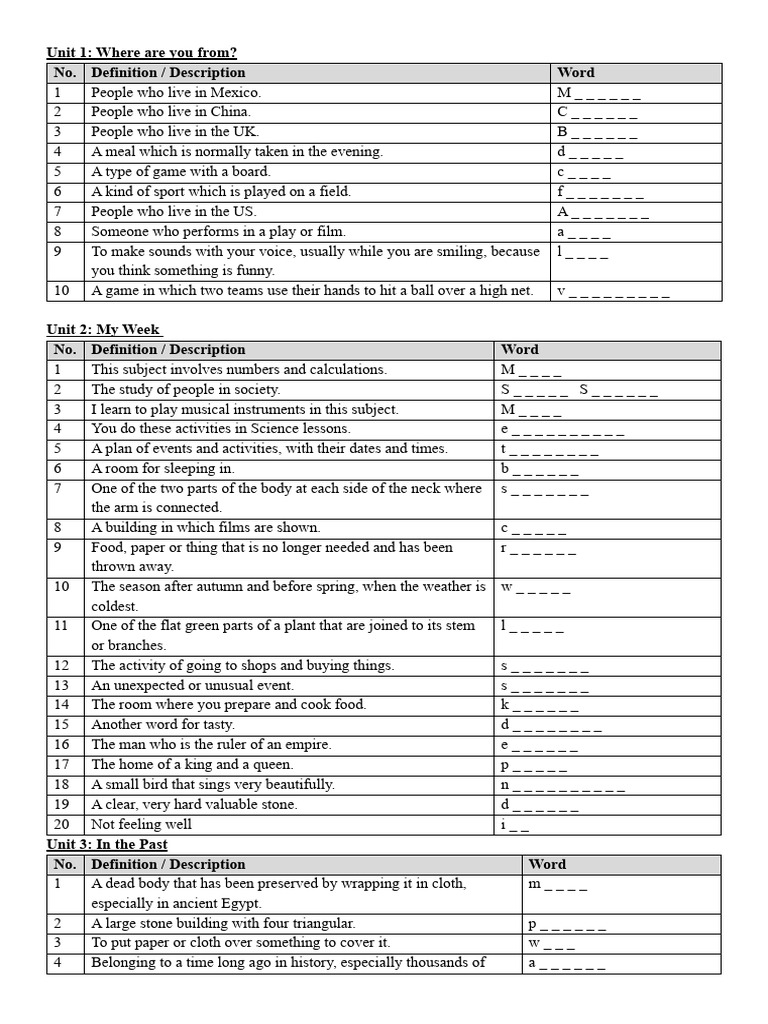Y4 Revision Exercise | PDF