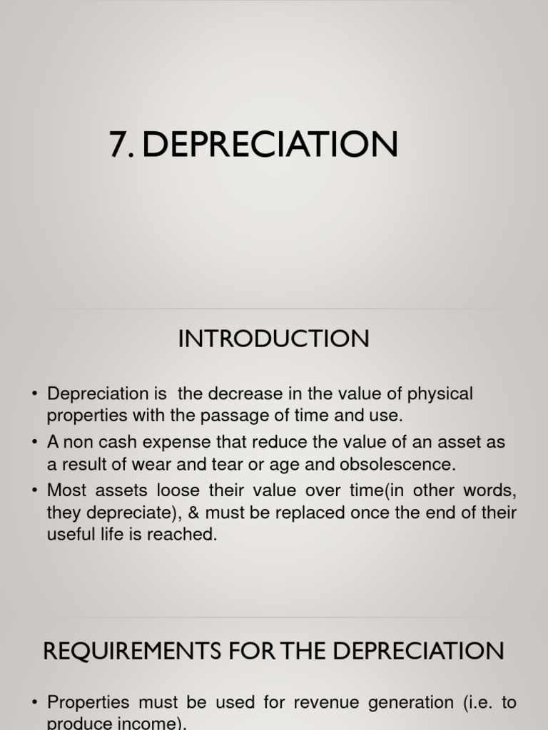 Depreciation | PDF | Depreciation | Book Value