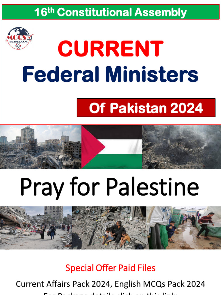 Current Federal Ministers of Pakistan 2024 | PDF | Pakistan ...