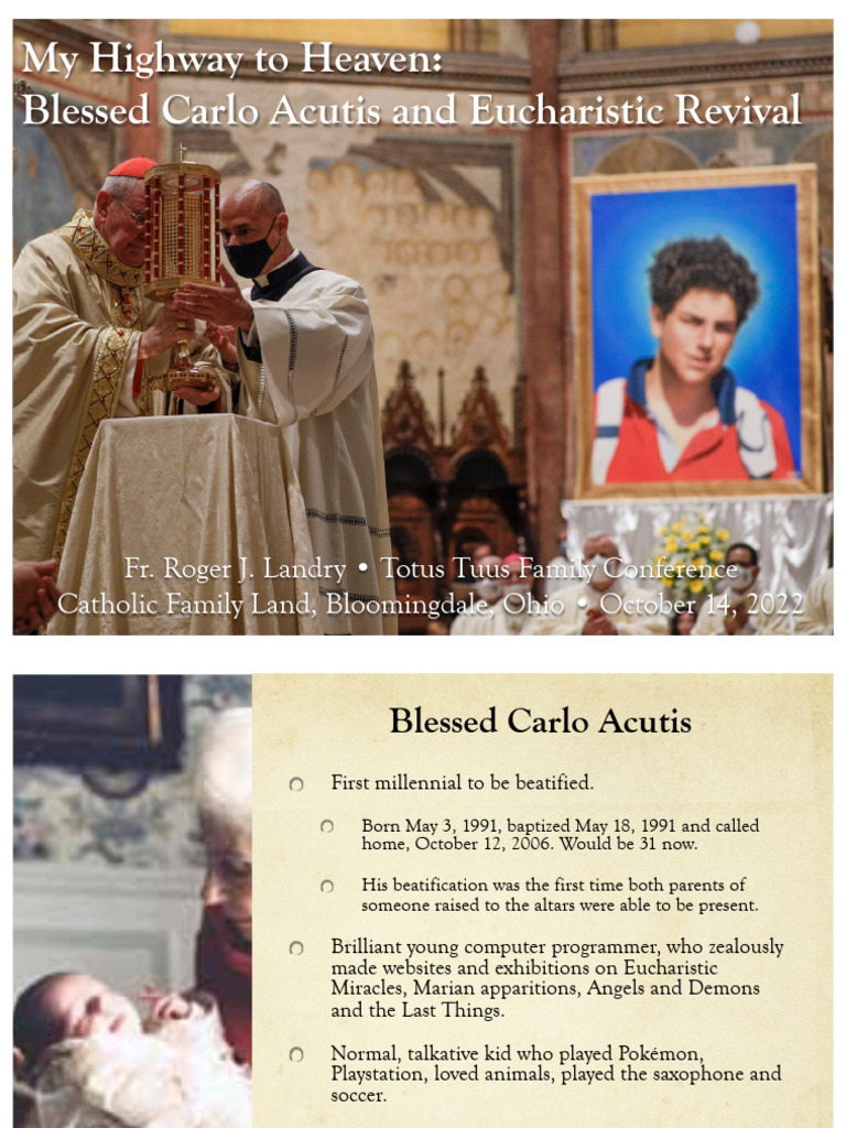 Eucharistic Revival: Carlo Acutis' Journey | PDF | Eucharist | Mass ...