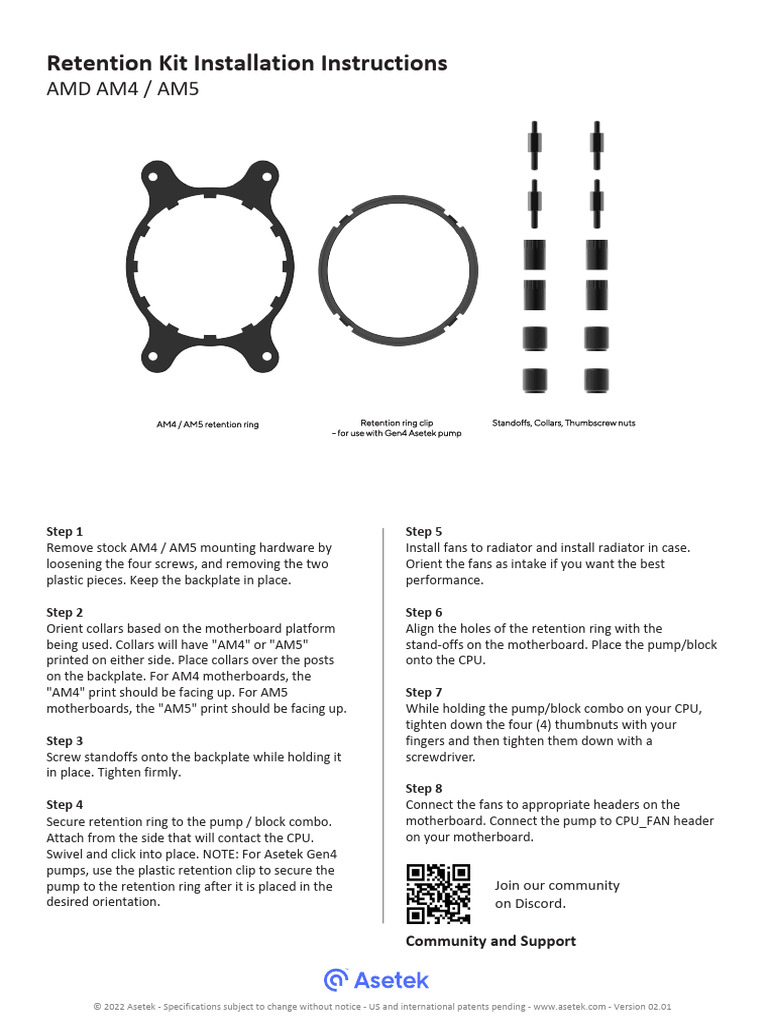 Installation Manual Premium AMD AM4 AM5 | PDF | Computer Engineering | Equipment