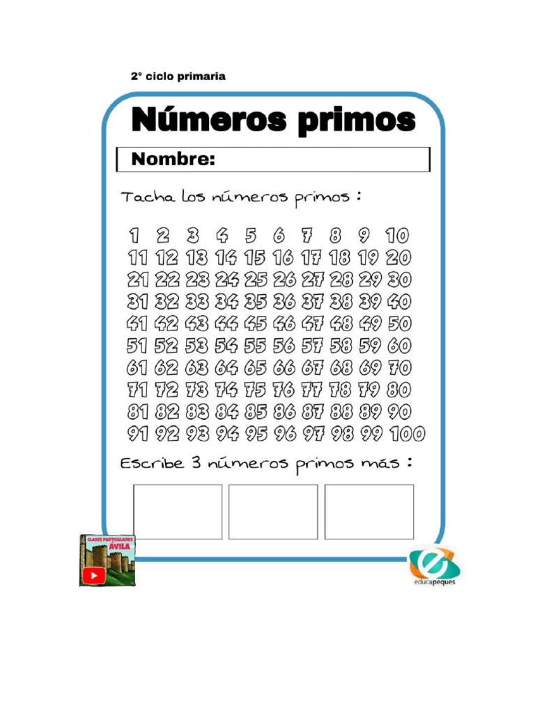 Taller de Nùmeros Primos | PDF