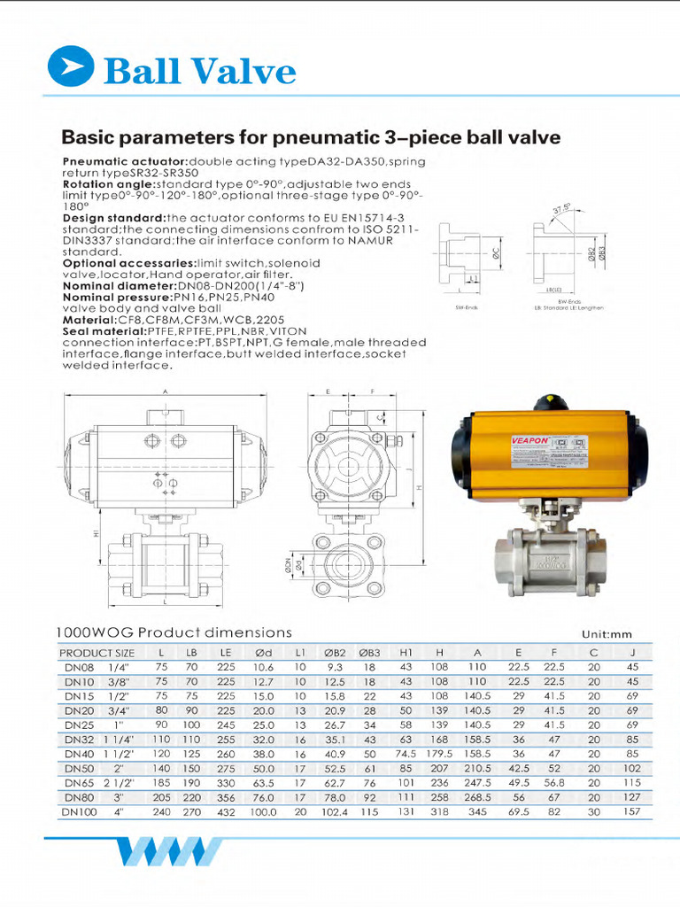 Pneumatic Valve Catalogue 11 | PDF