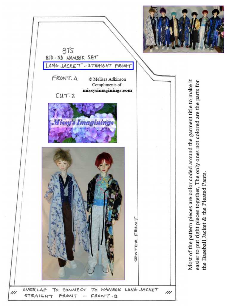 Bjd Sd 66cm Male Bts Idol Hanbok Pattern Collection (1) | PDF ...