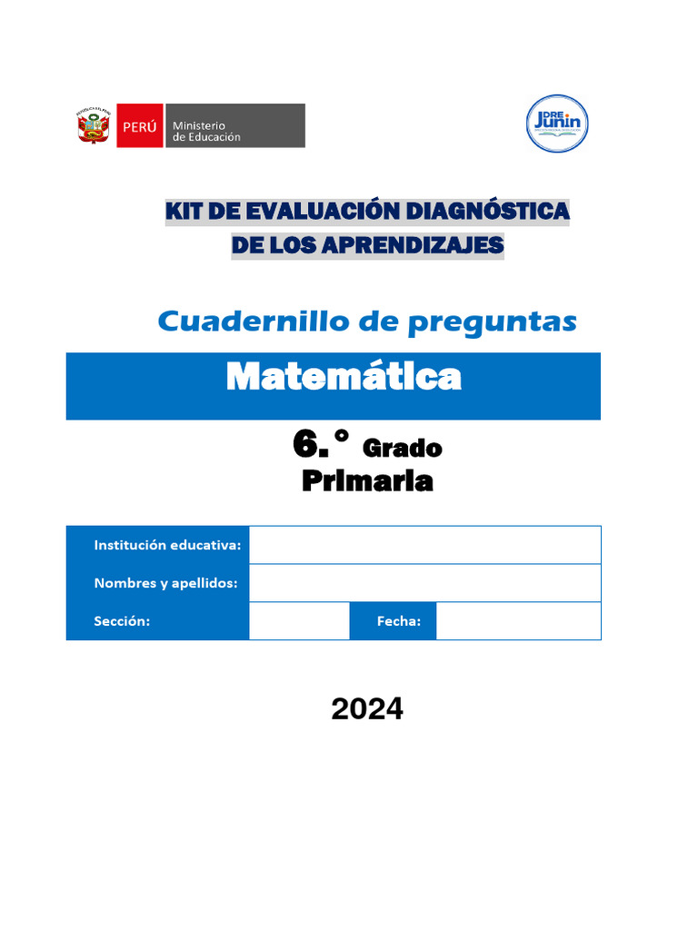 Prueba De 6 Grado Primaria Pdf