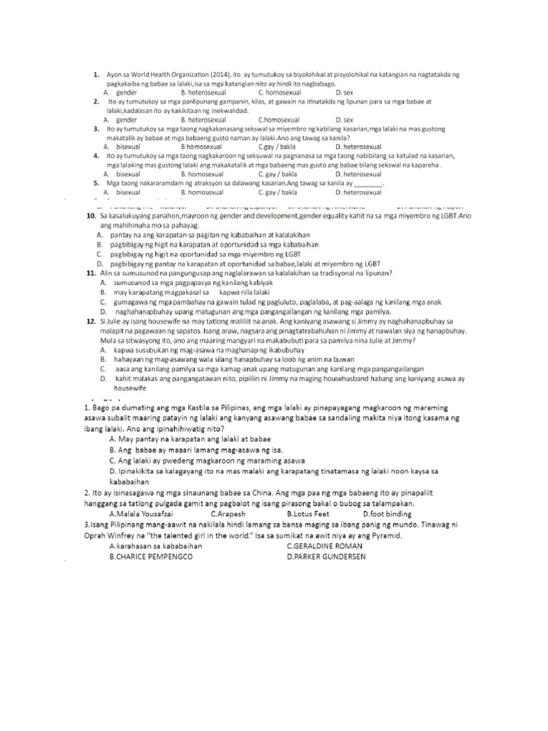 AP 3RD QTR EXAM | PDF