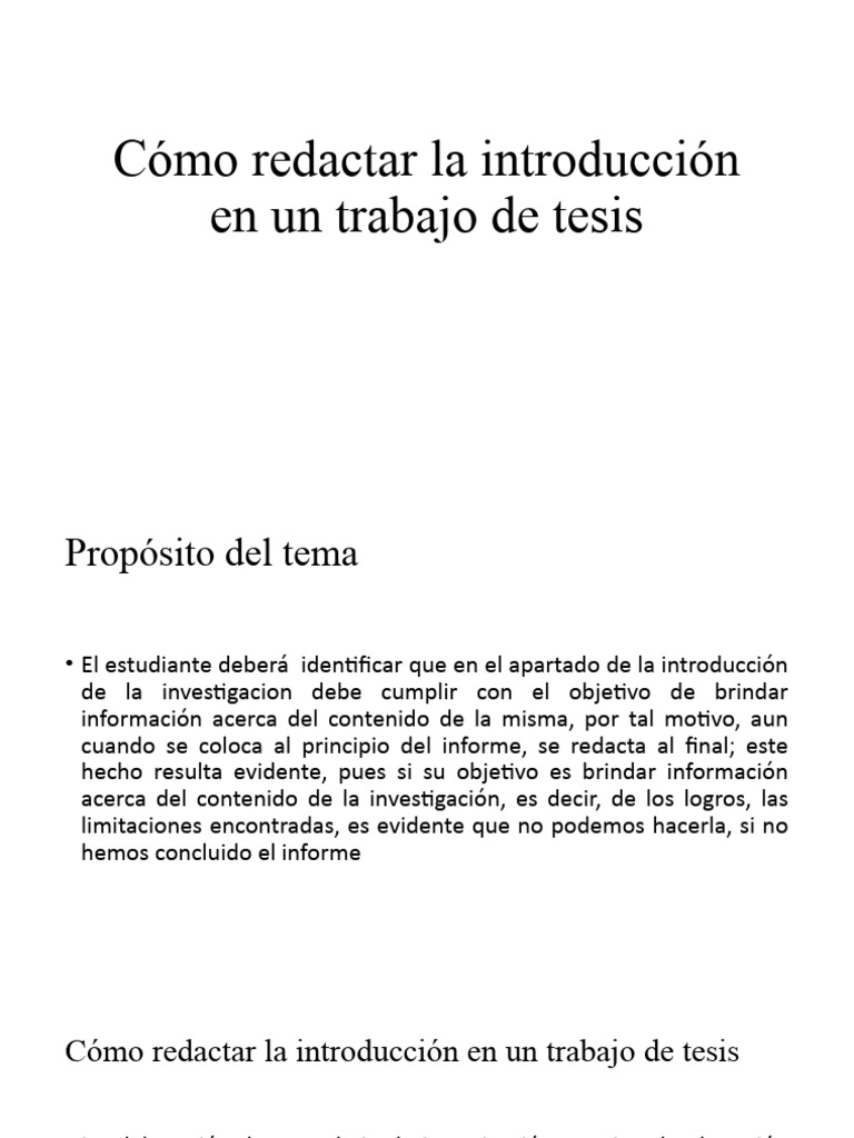 Cómo Redactar La Introducción en Un Trabajo de | PDF | Hipótesis | Science