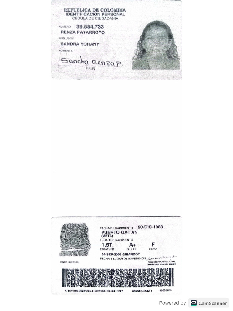 Cédula Sandra | PDF