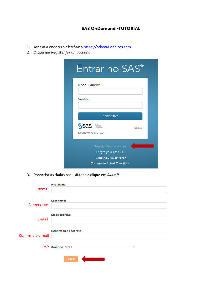 SAS OnDemand - Tutorial de Uso | PDF