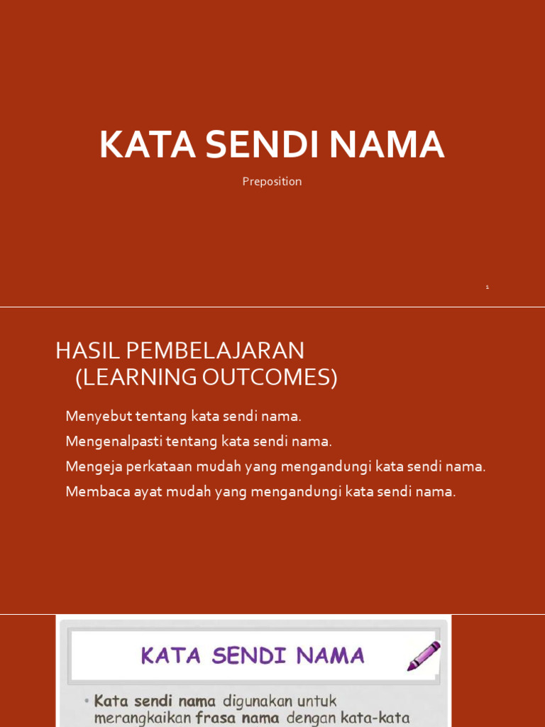 Panduan Kata Sendi Nama Melayu | PDF | Foreign Language Studies | Home ...