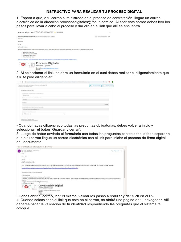 Instructivo de Firma de Contrato | PDF | Finanzas y dinero | Informática