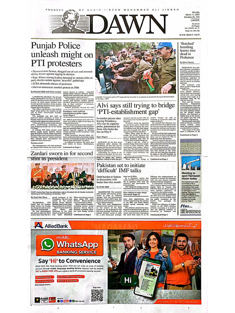 DAWN Newspaper 11 Mar 2024 | PDF