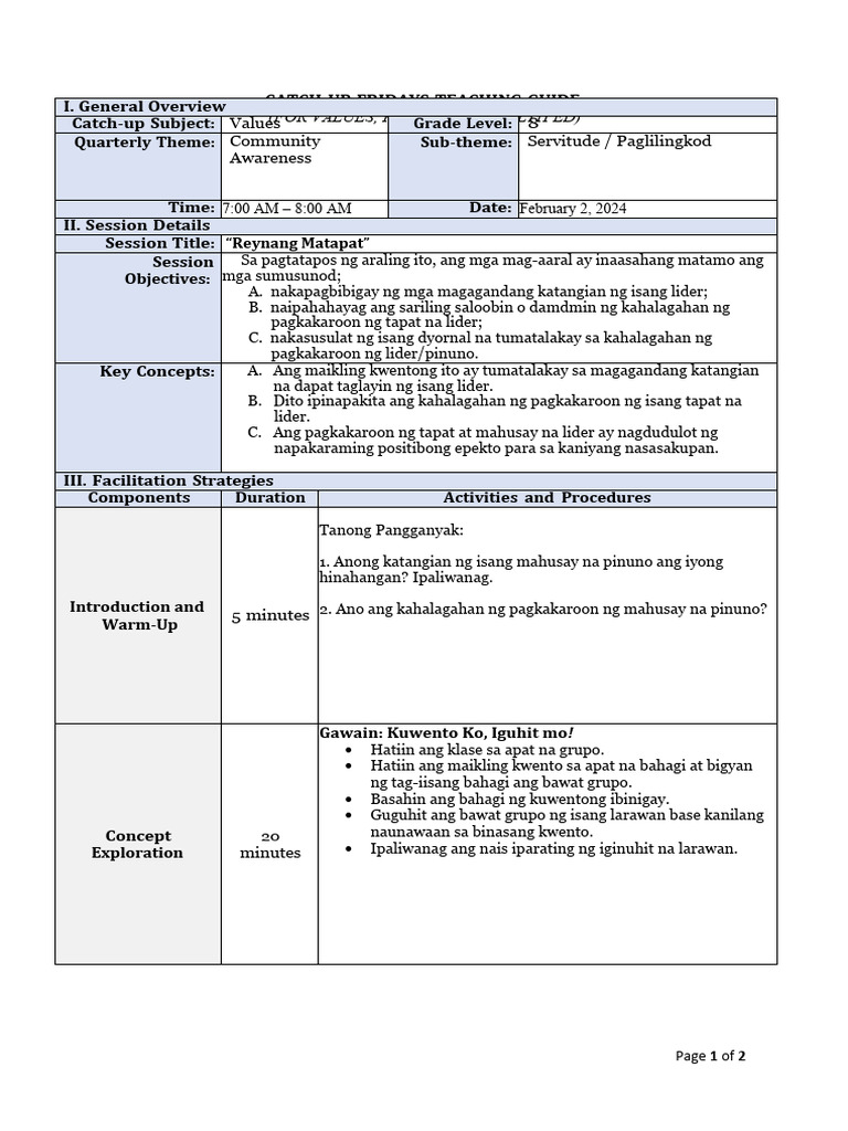 Lesson Exemplar 8 | PDF
