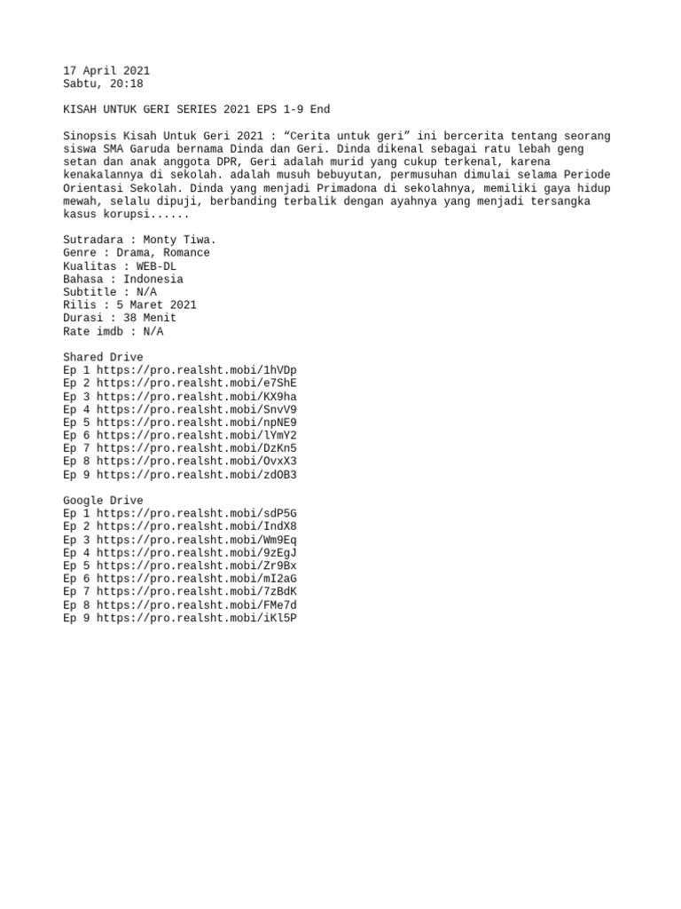 Kisah Untuk Geri 1-9 (SFILE | PDF | Game & Aktivitas