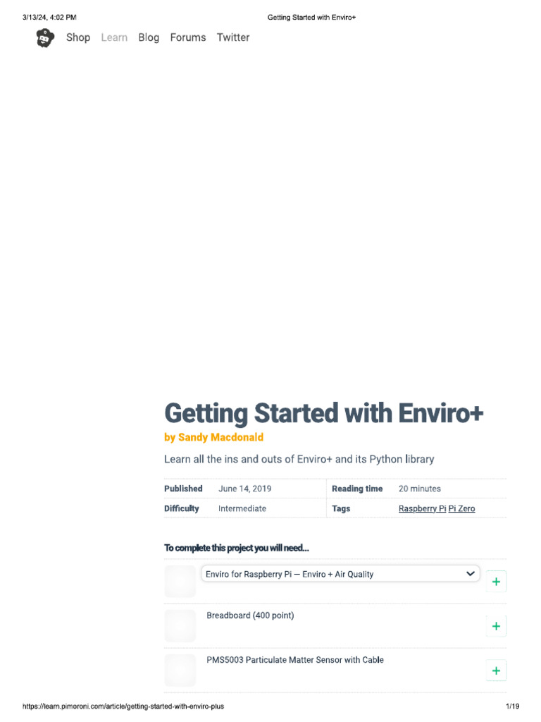 Enviro Getting Started Guide | PDF