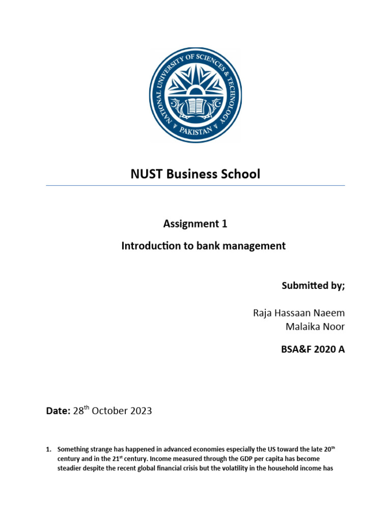 IBM Assignment (Raja Hassaan Naeem and Malika Noor) Late Sunday | PDF | Cash | Money