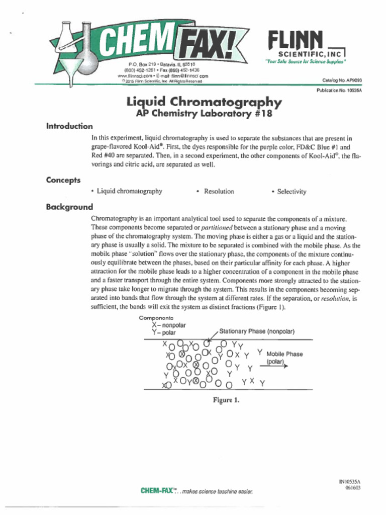 AP Lab 15 - Liquid Chromatography | PDF