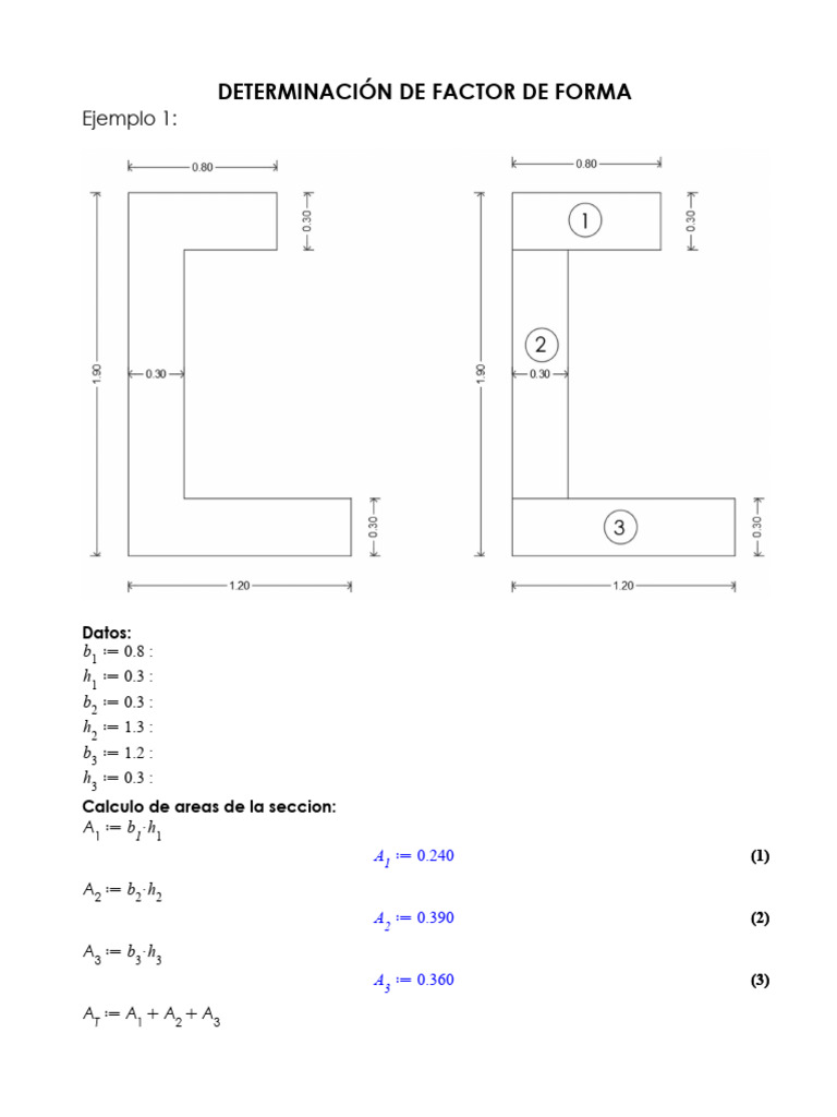 Cálculo del Factor de Forma | PDF | Métodos y materiales de enseñanza ...