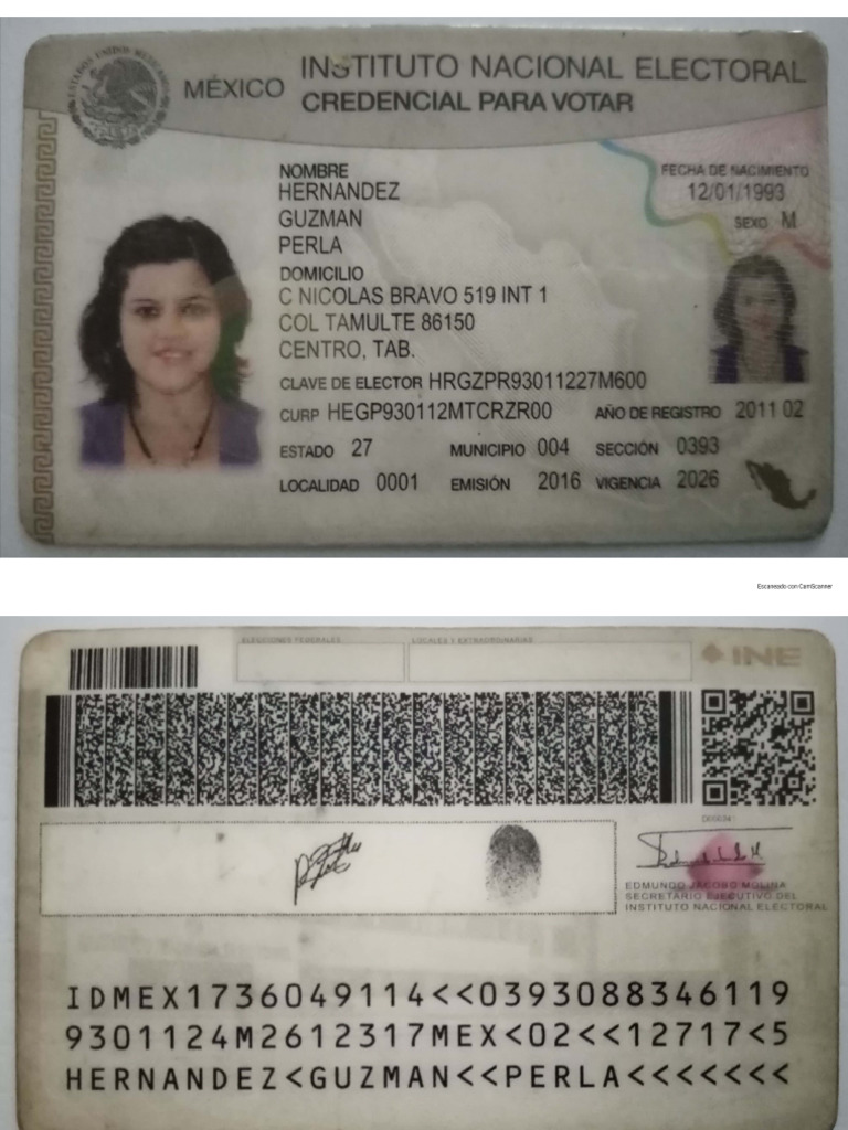 INE Aval Perla Hernández Guzmán | PDF