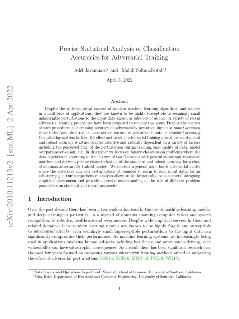 Precise Statistical Analysis Of Classification Pdf Statistical