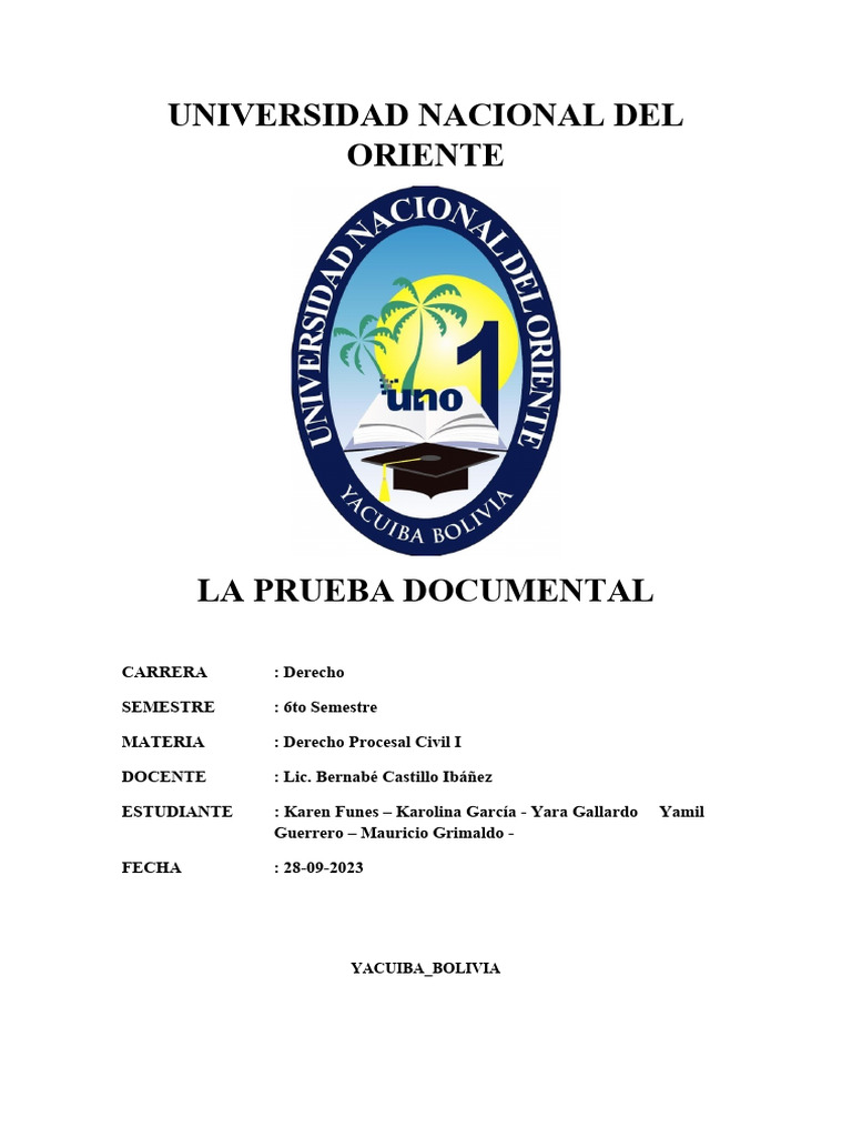 Prueba Documental 2023 | PDF | Ley procesal | Ley común