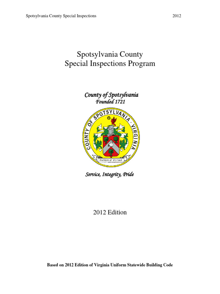 VIRGINIA-Special Inspections 2012 Code PDF | PDF | Prestressed Concrete ...