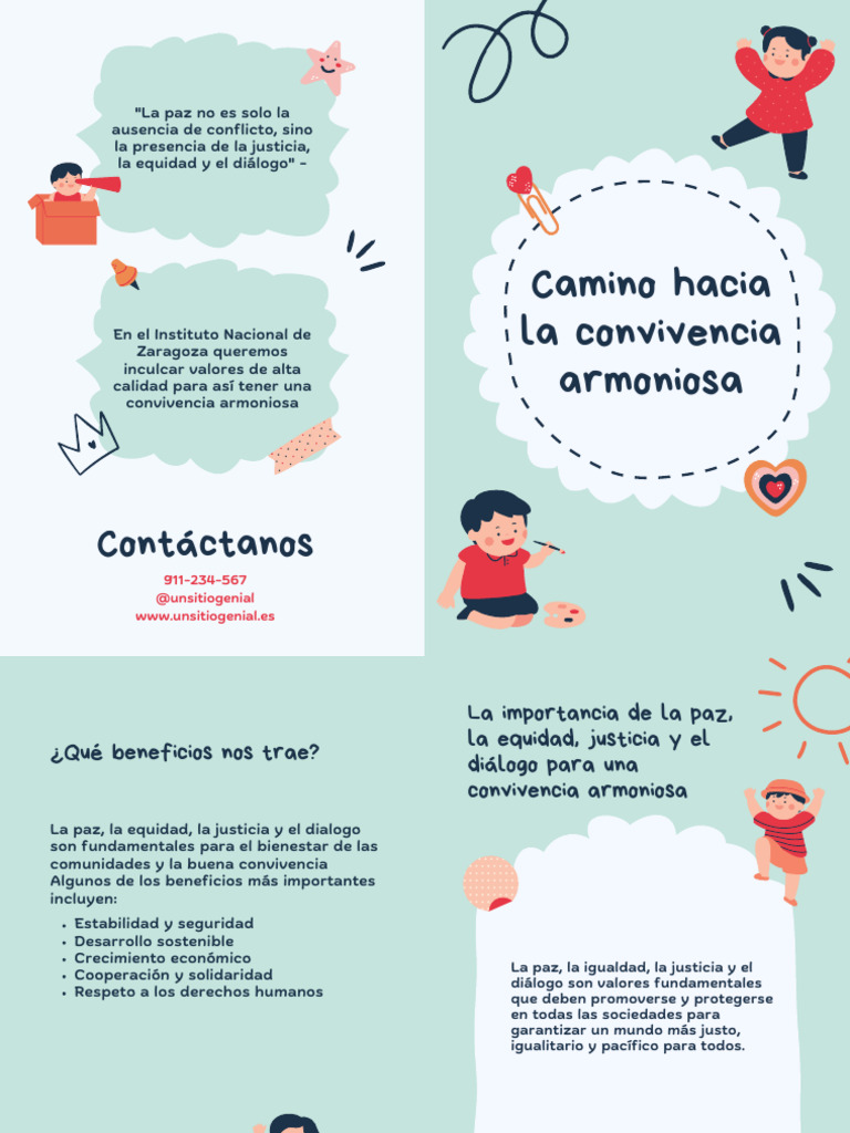 Diptico Convivencia Armoniosa | PDF