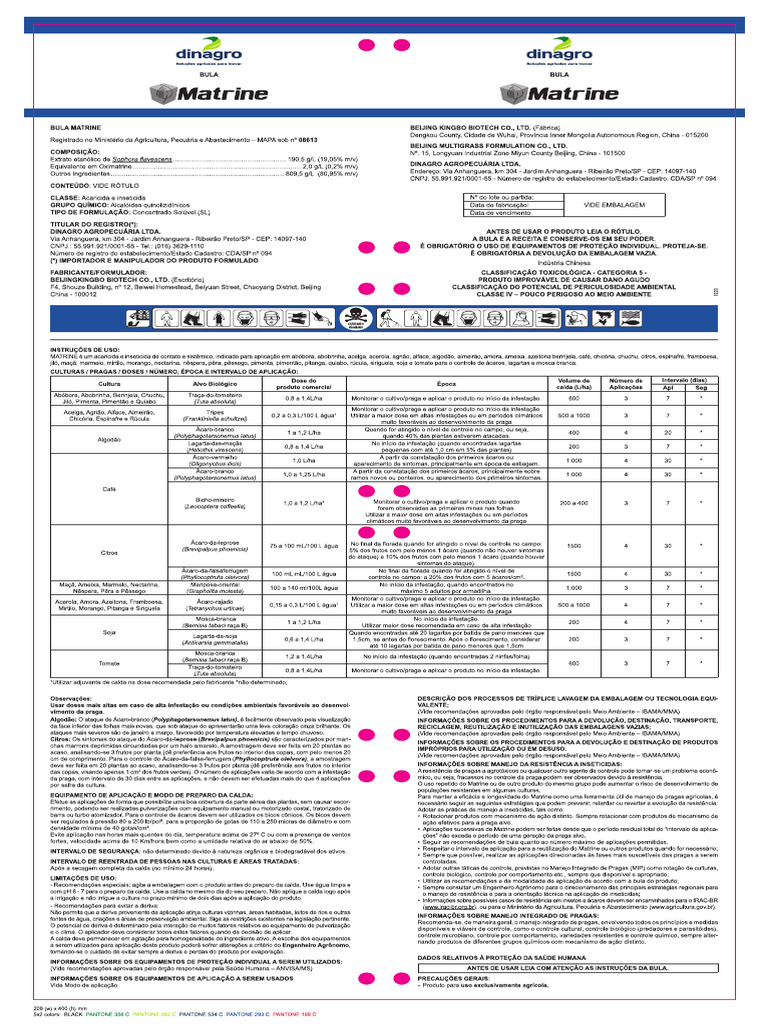 Matrine Bula 5l 1020 | PDF