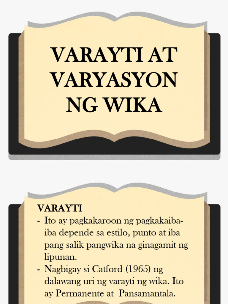 WIKA VARAYTIVARYASYON at TEORYA | PDF
