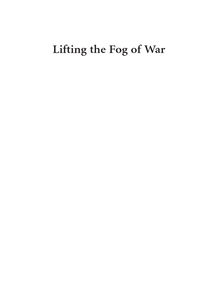 Lifting The Fog of War | PDF | Deterrence Theory | Crime & Violence