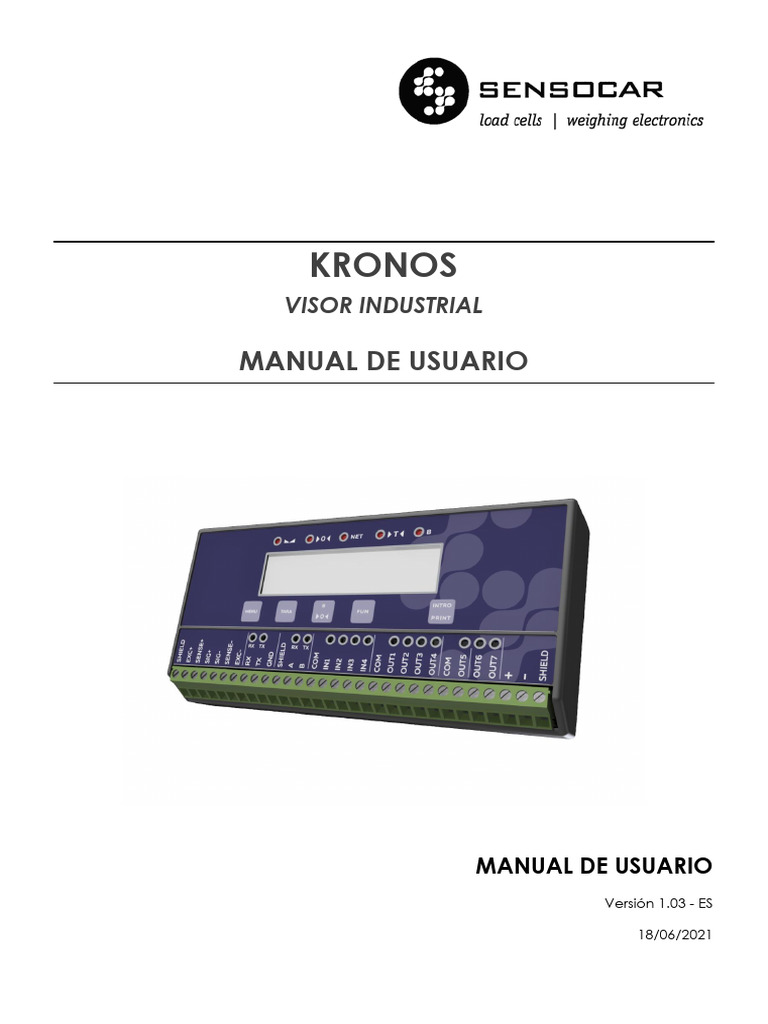 KRONOS_ManualUsuario_ES | PDF | Tecnología de información y comunicaciones | Transmisión de datos