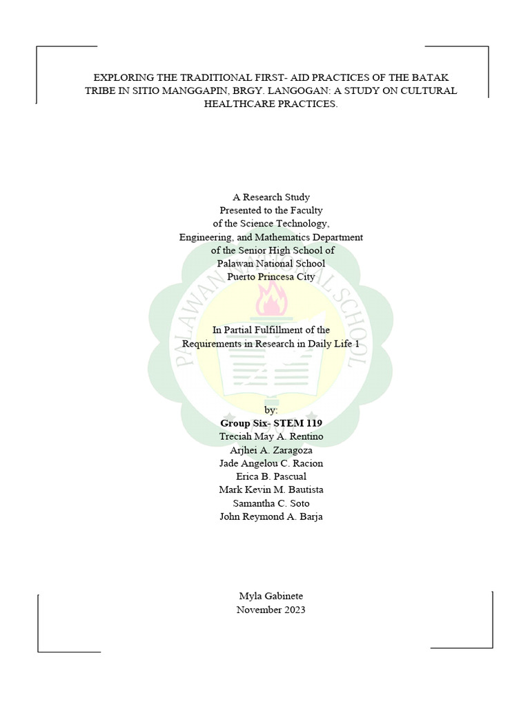 Group 6 - STEM 119 - Chapter 3 - Draft | PDF | Science | Methodology