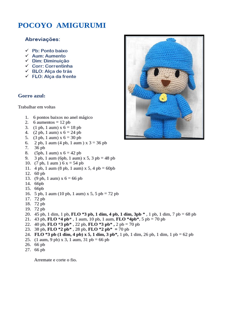 Pocoyo Crochet | PDF