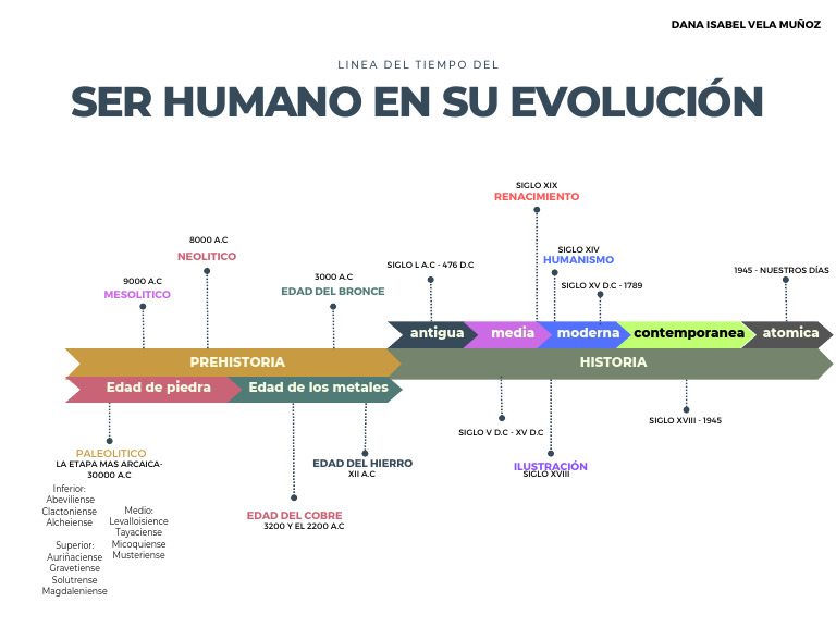 Linea Del Tiempo Del Ser Humano en Su Evolución | Descargar gratis PDF ...