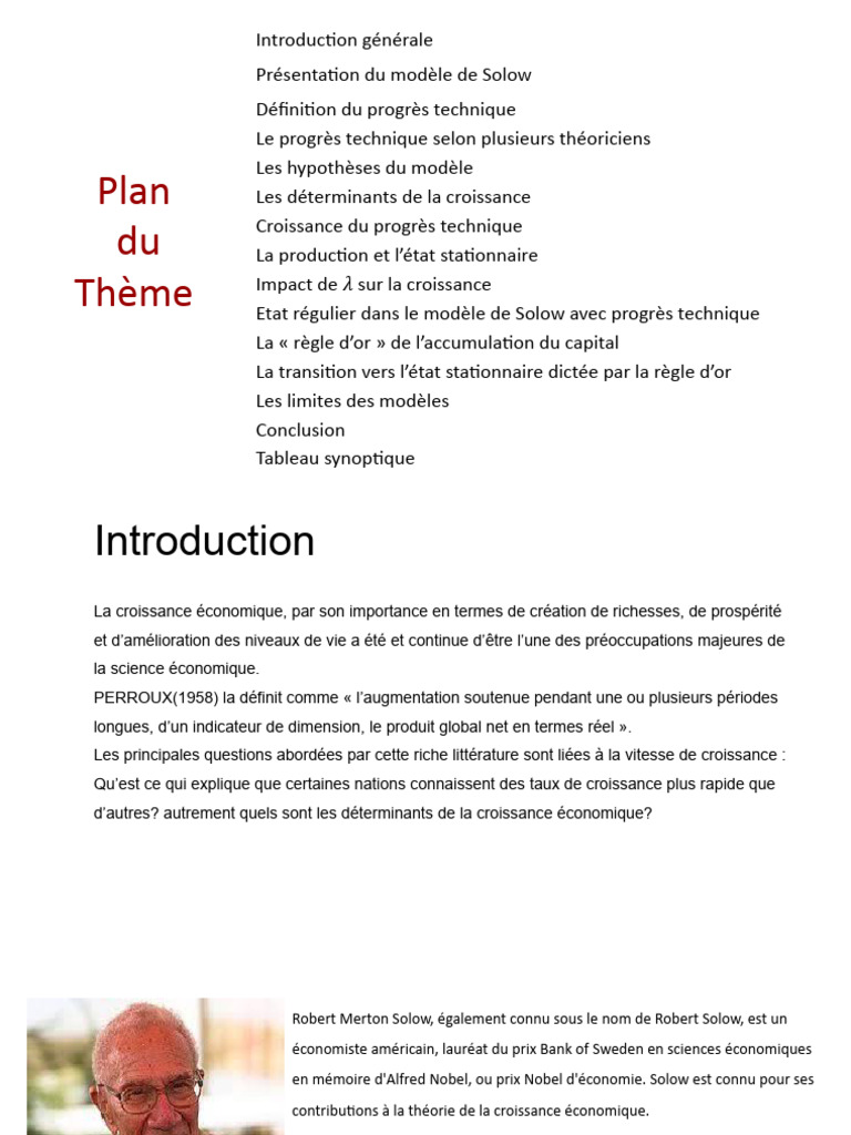 Le Progrés Technique - Copie (2 | PDF | Croissance économique ...