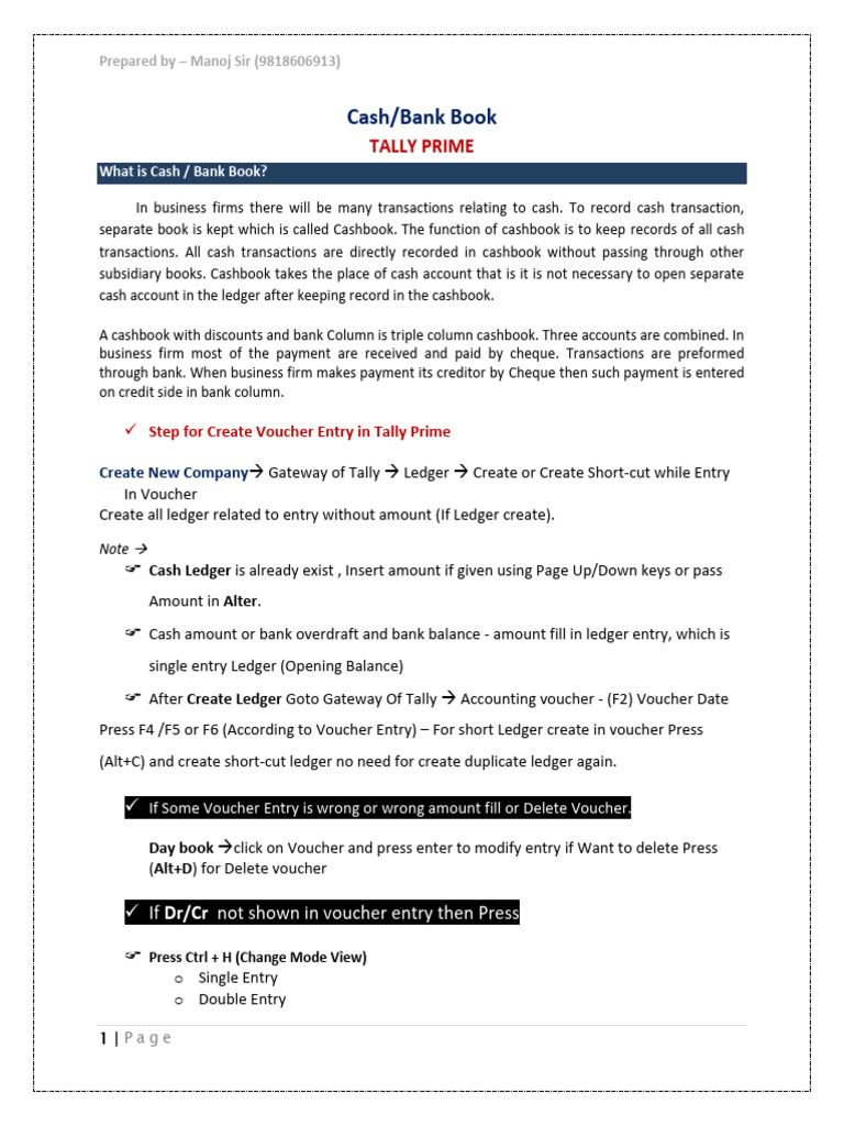 5.Cash-Bank Book (Three Column) | PDF | Banks | Cheque