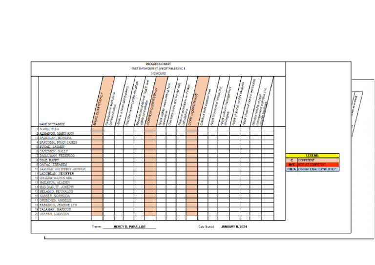Progress and Achievement Chart | PDF