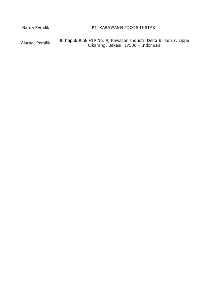 Verifikasi LAF Karawang Foods | PDF | Noise | Decibel