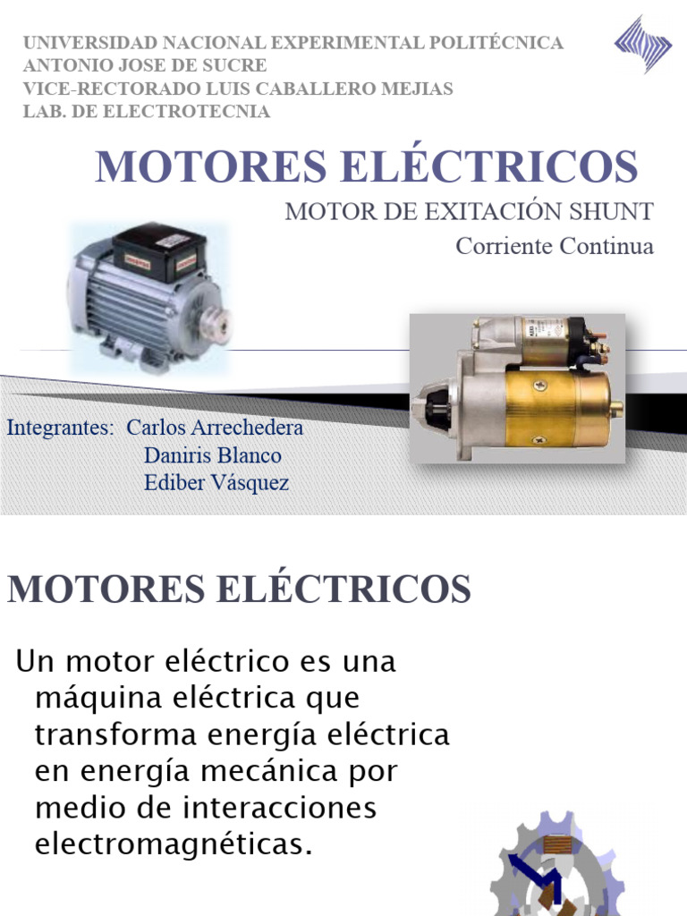 Presentacion MOTORES | PDF | Motor eléctrico | Inductor