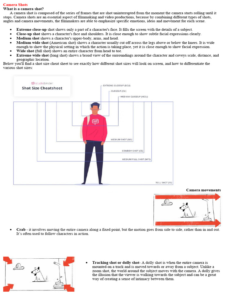 Understanding Camera Shots and Angles | PDF