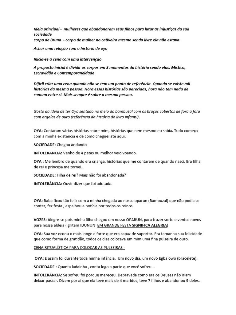 Histórias de Oya: A Guerreira Indomável | PDF