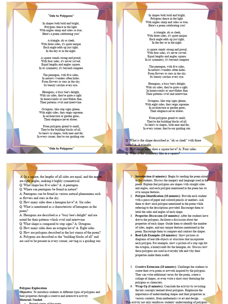Ode-to-Polygons-Catch Up | Download Free PDF | Polygon | Triangle