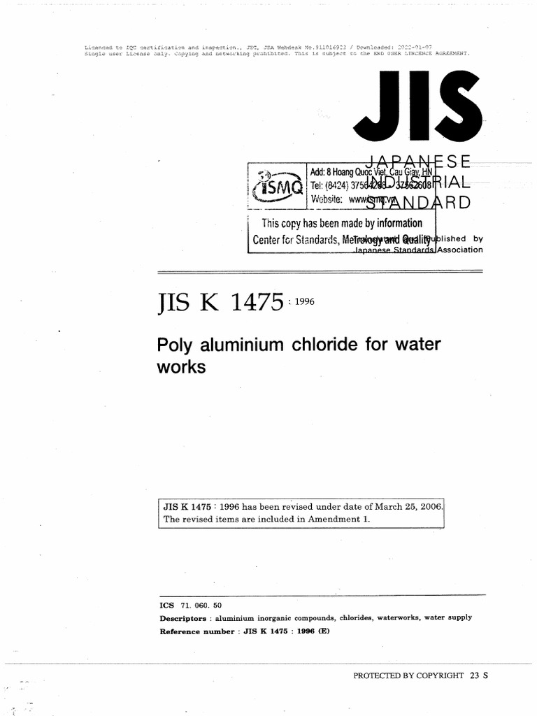 Jis K 1475-2006 | PDF