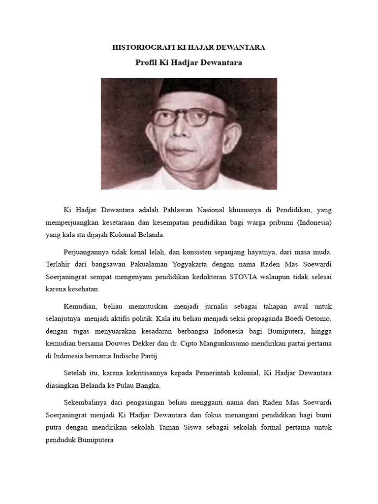 Biografi Singkat Ki Hajar Dewantara | PDF