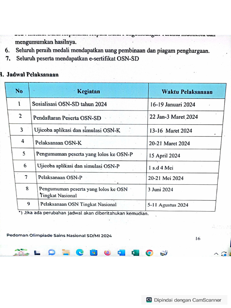 Jadwal Osn | PDF